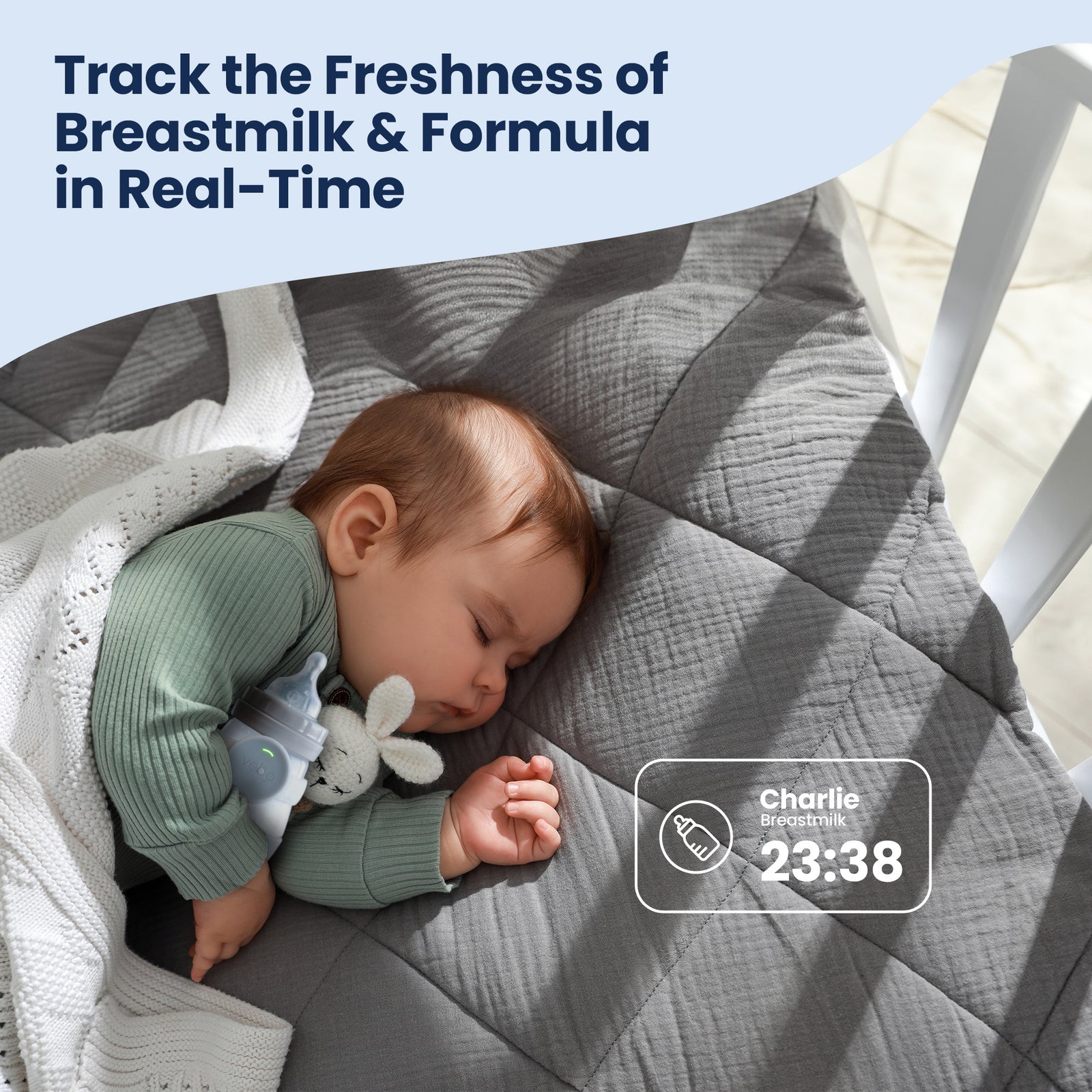 Veba - Baby Bottle Monitor for Breast Milk & Formula Expiration