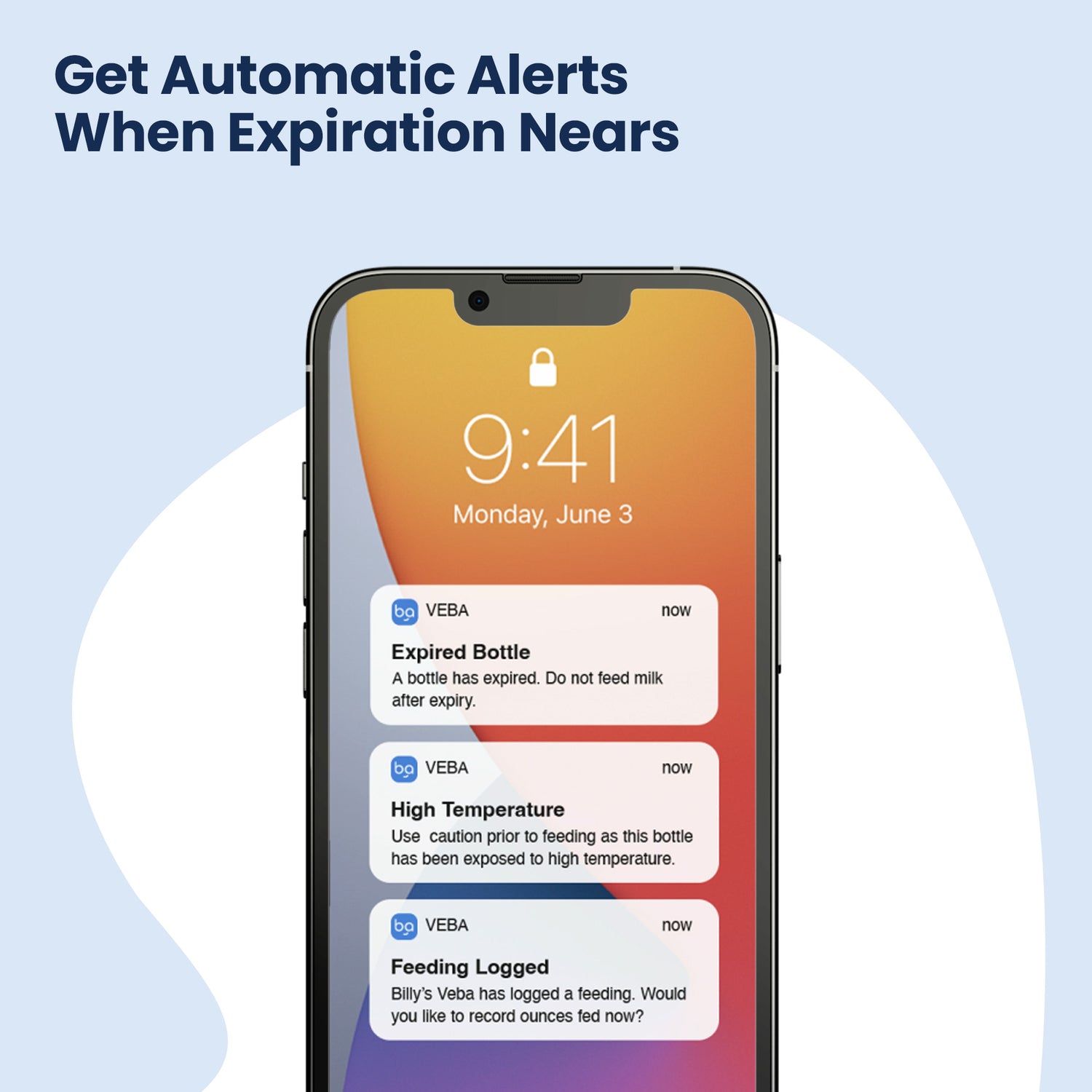 Veba - Baby Bottle Monitor for Breast Milk & Formula Expiration