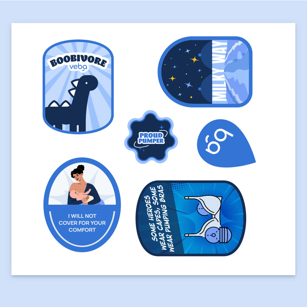Breastfeeding and Pumping Moms Sticker Set | Veba Baby